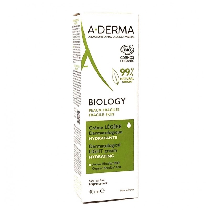 BIOLOGY Crème Légère Hydratante A-Derma - 40 ml